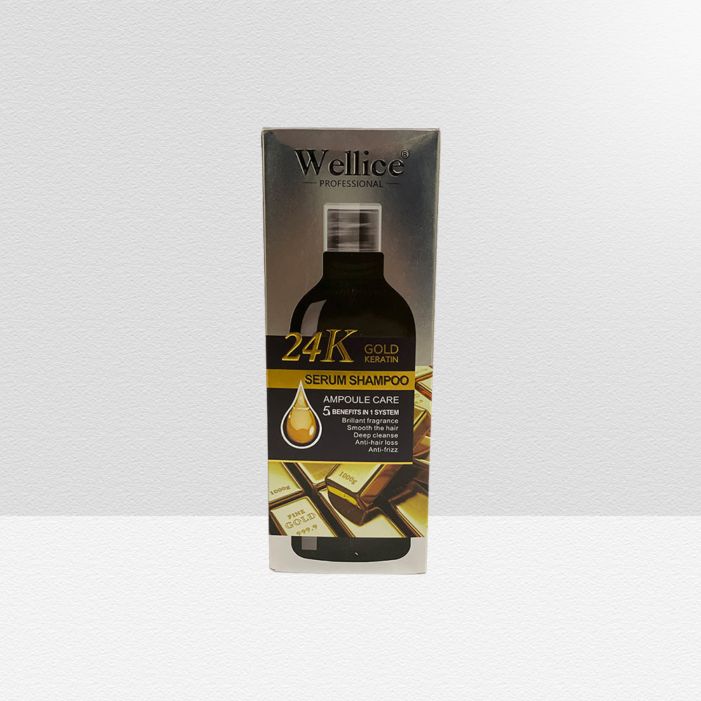 Wellice 24K Gold Keratin Serum Shampoo Original – Coswin.pk