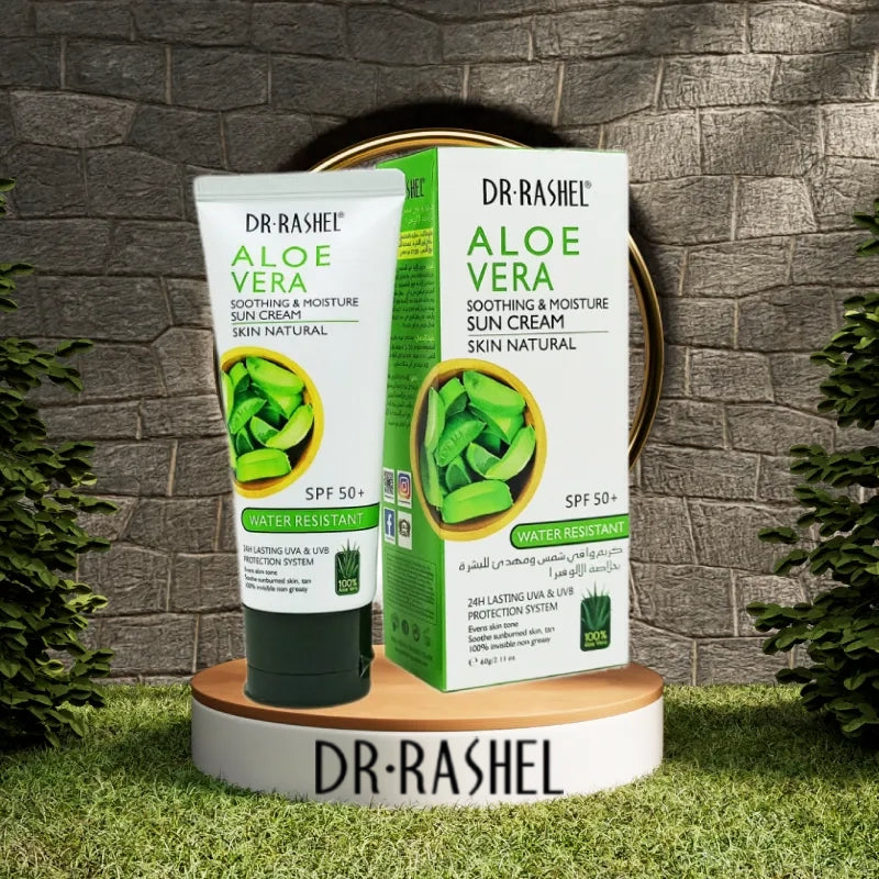 Dr.Rashel Aloe Vera Soothing & Moisture Sun Cream SPF 50+ Water Resist ...