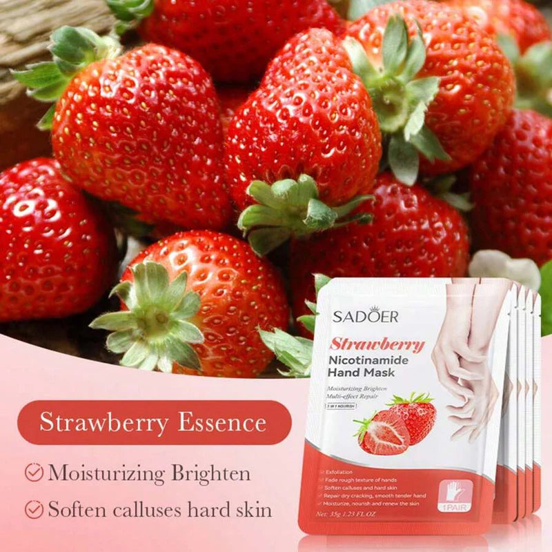 Sadoer Strawberry Nicotinamide Moisturizing Hand mask – Coswin.pk