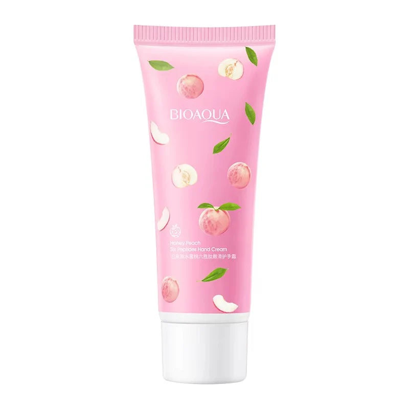 Bioaqua Peach Extract Hexapeptide Ferment Hand Cream 30gm – Coswin.pk