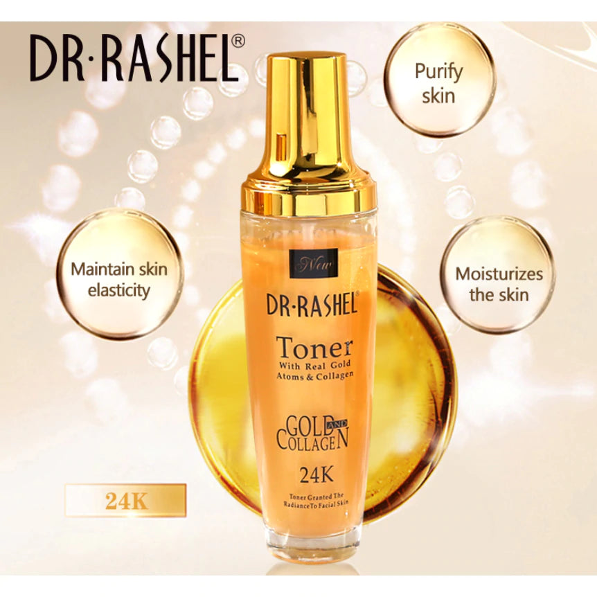 Dr. Rashel 24K Gold Toner with Real Gold Atoms & Collagen – Coswin.pk